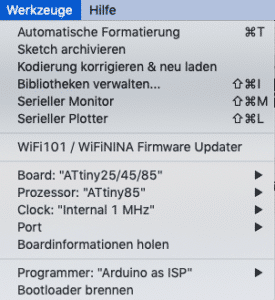So programmierst du einen ATtiny85 mit dem Arduino