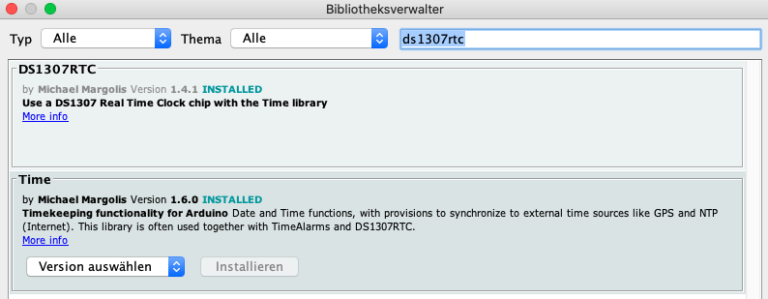 Die aktuelle Uhrzeit mit dem Arduino und einer RTC (Real Time Clock)