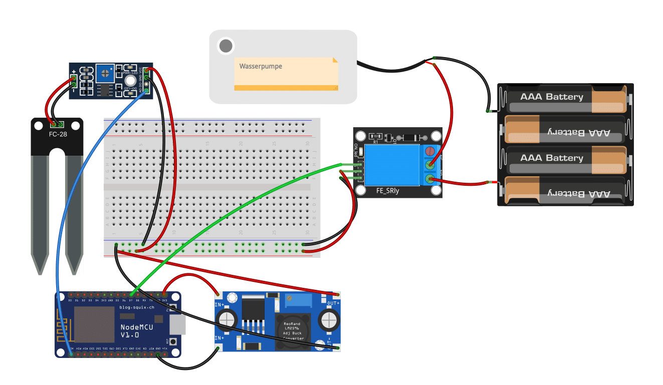 Pflanzenbewässerung mit einem ESP8266 Webserver - Pollux Labs