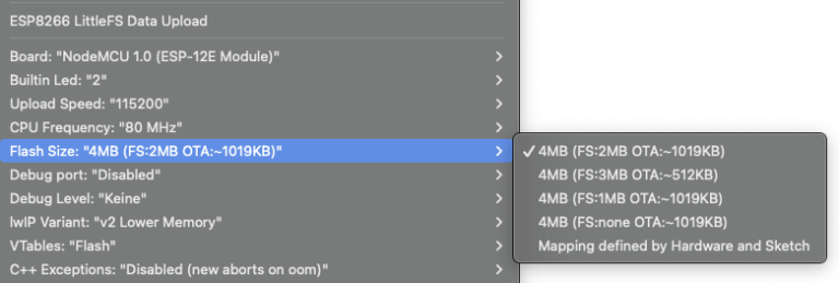 Dateien auf dem ESP8266 speichern mit LittleFS - Pollux Labs